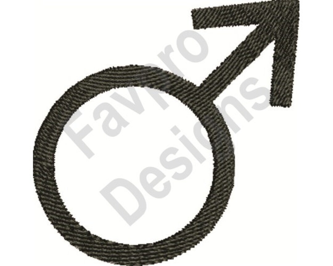 Male Symbol - Machine Embroidery Design - Etsy