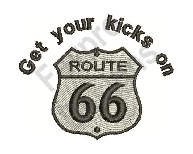 Route 66 Sign - Machine Embroidery Design - Etsy