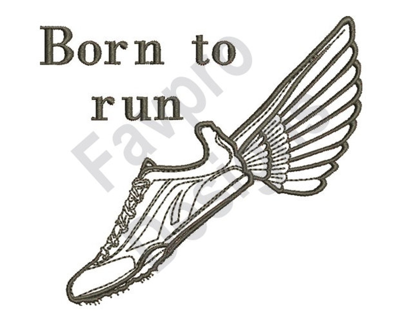 Born to Run Machine Embroidery Design - Etsy
