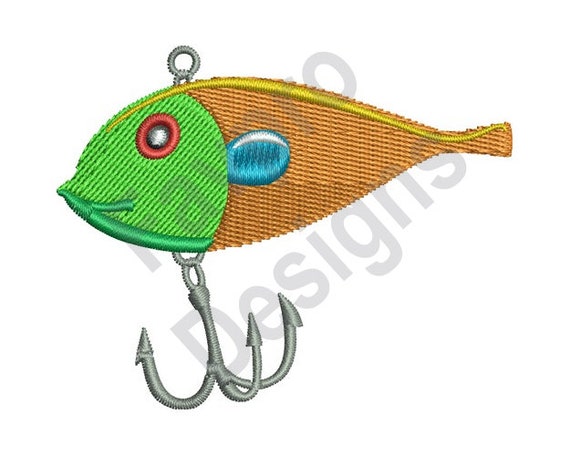Fishing Lure Machine Embroidery Design - Etsy