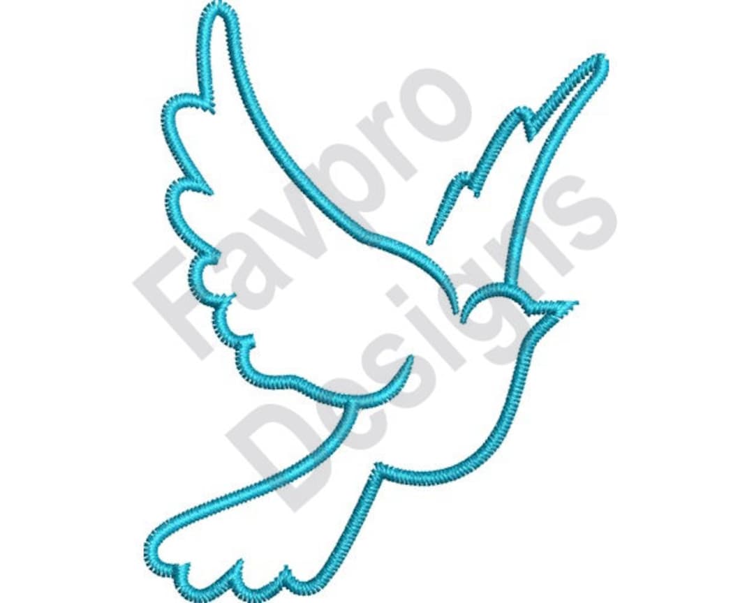 Bird Outline - Machine Embroidery Design - Etsy