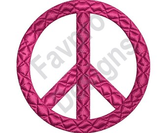 Peace Sign Applique Machine Embroidery Design - Etsy