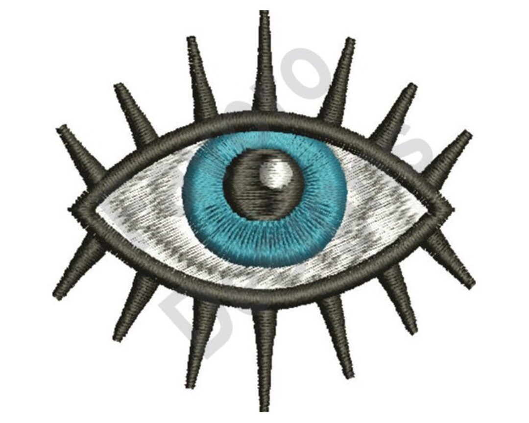 Spikey Eye - Machine Embroidery Design - Etsy