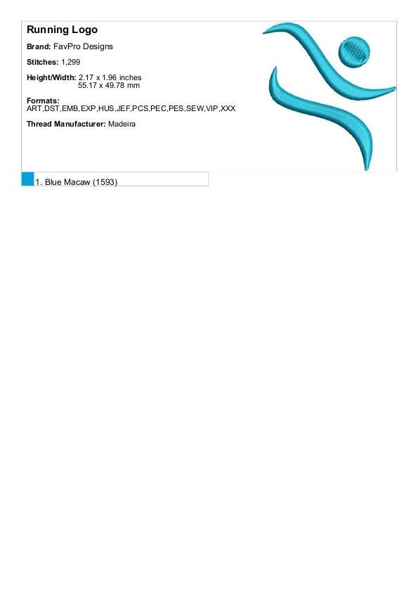 Running Logo Machine Embroidery Design - Etsy