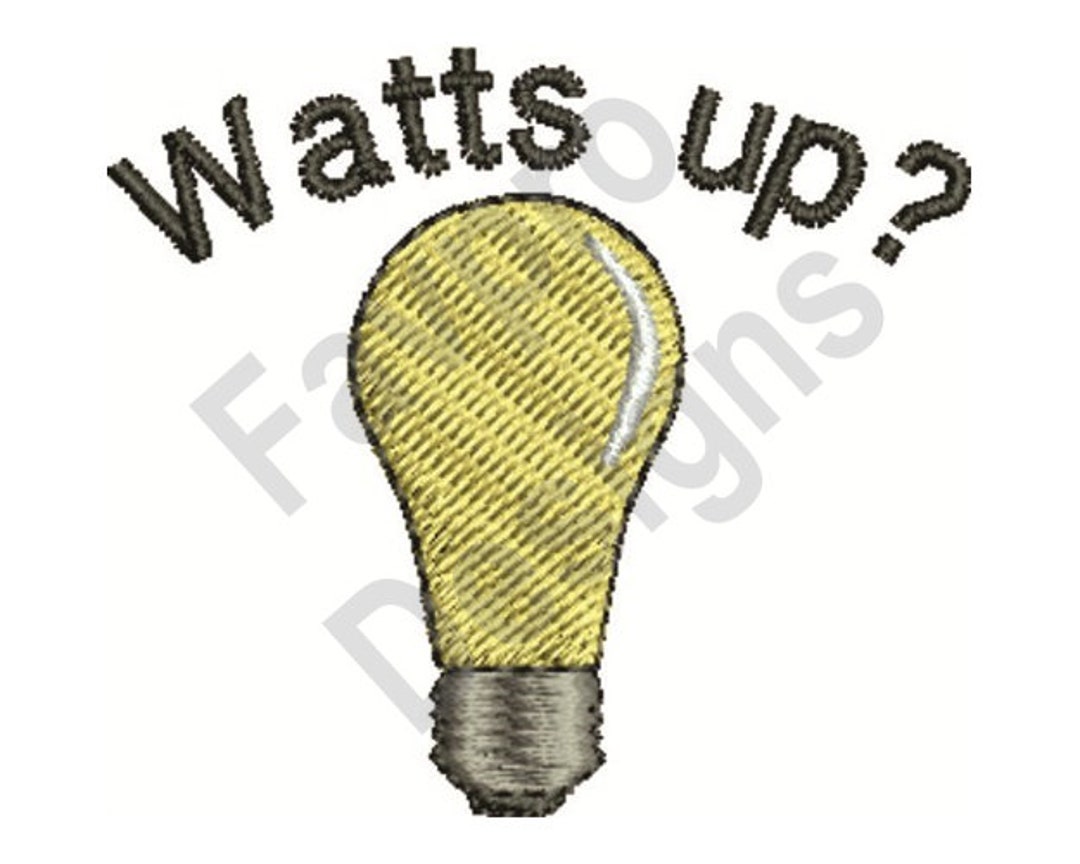 Light Bulb Watts - Machine Embroidery Design - Etsy