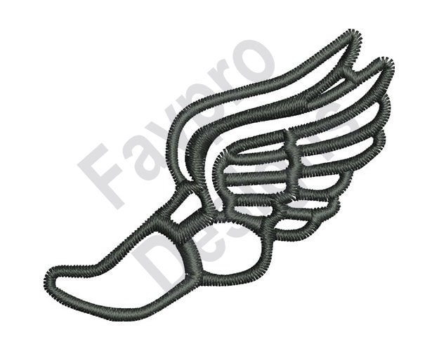 Track And Field Winged Foot Tattoo