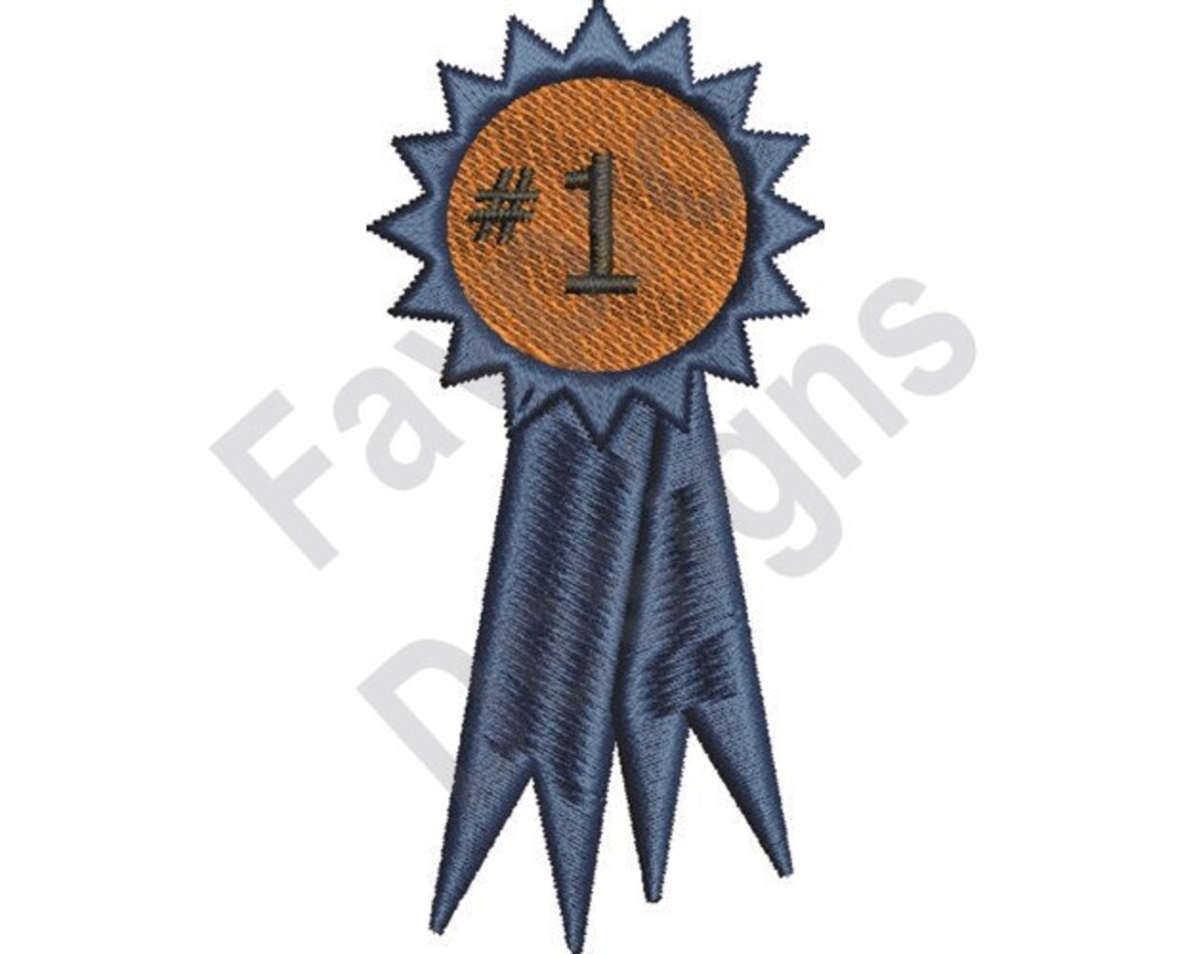 Blue Ribbon - Machine Embroidery Design - Etsy