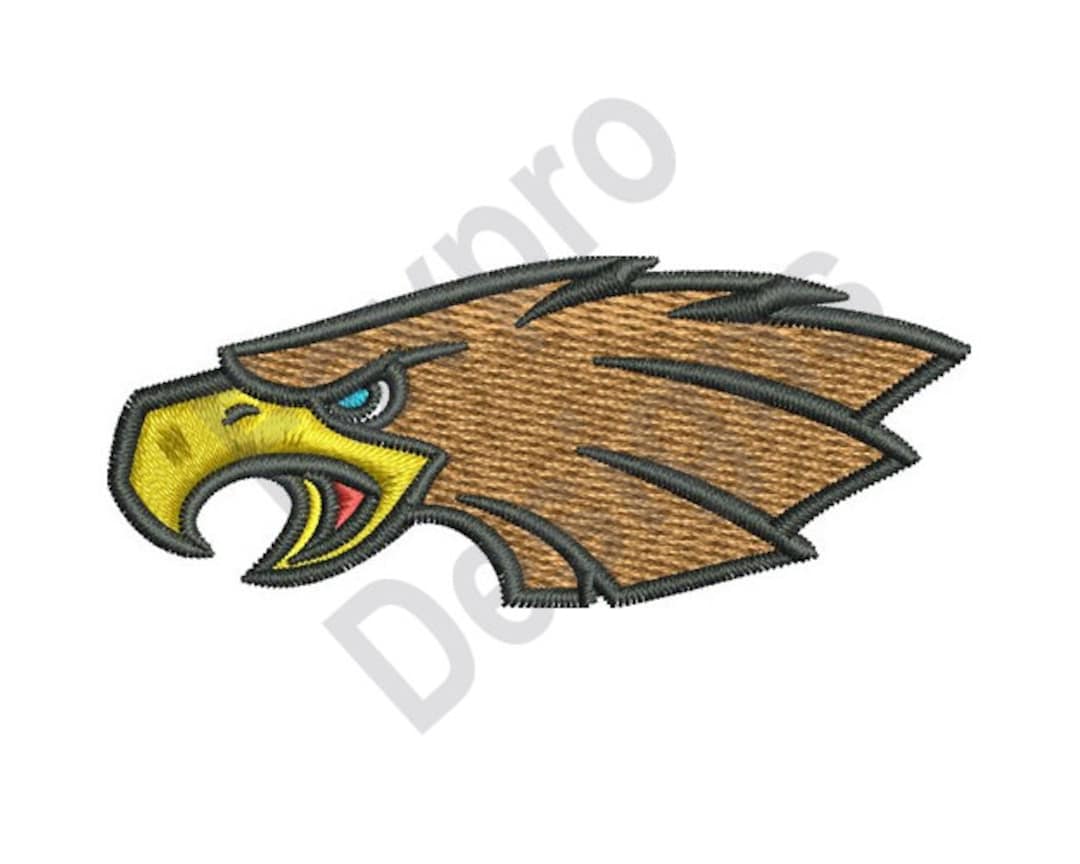 Hawk Mascot - Machine Embroidery Design - Etsy