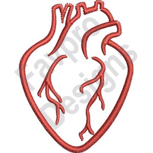 Human Heart - Machine Embroidery Design - Etsy