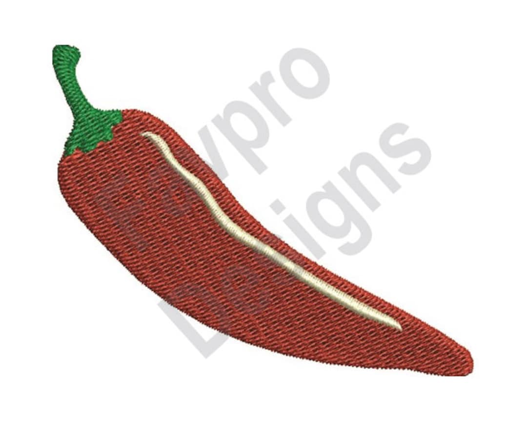Chili Pepper - Machine Embroidery Design - Etsy