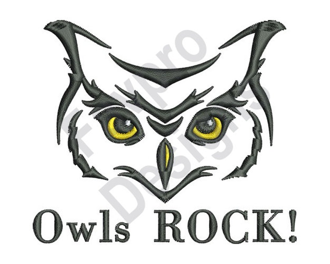 Owls Rock! - Machine Embroidery Design - Etsy