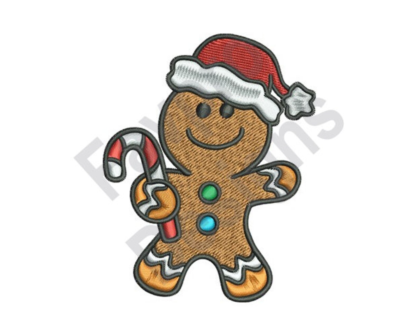 Gingerbread Man Santa Machine Embroidery Design - Etsy