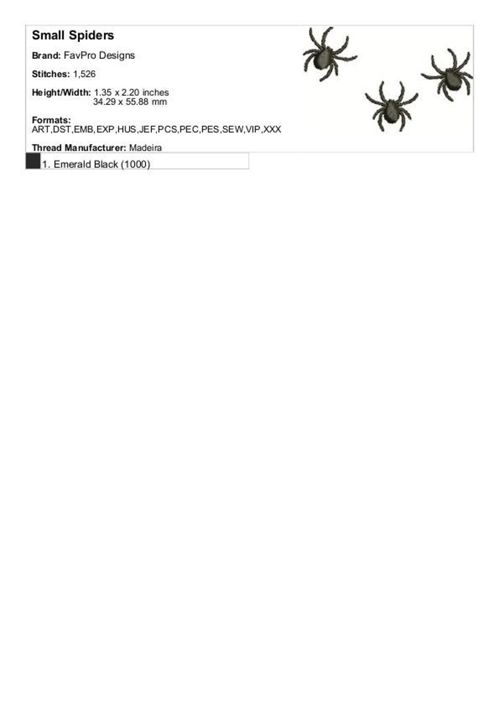 Small Spiders Machine Embroidery Design - Etsy