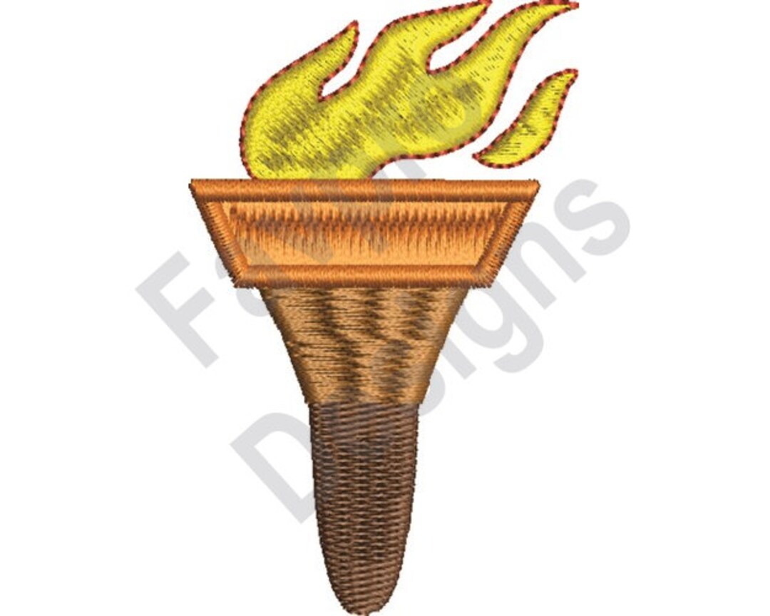 Torch - Machine Embroidery Design - Etsy