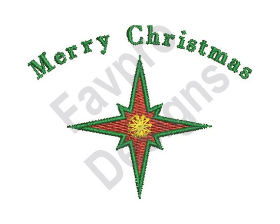 Christmas Star Machine Embroidery Design | Etsy