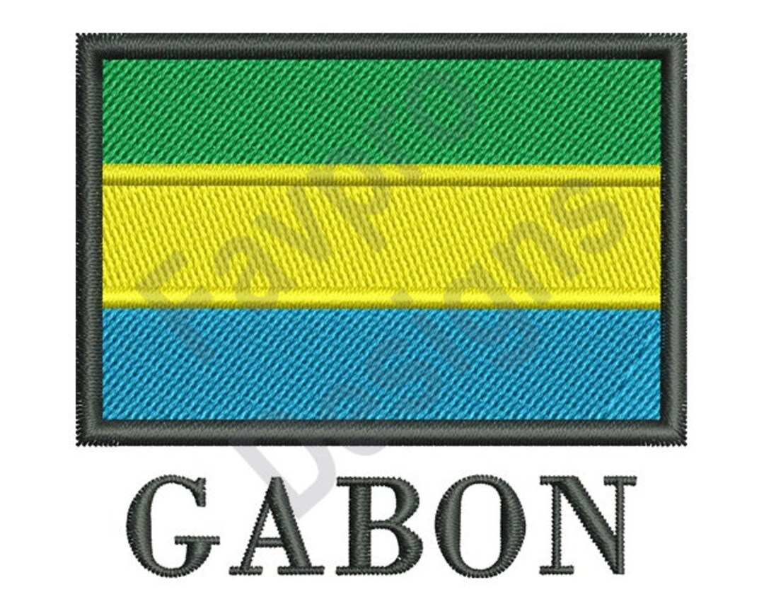Gabon Flag - Machine Embroidery Design - Etsy
