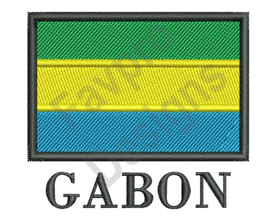Gabon Flag Machine Embroidery Design | Etsy