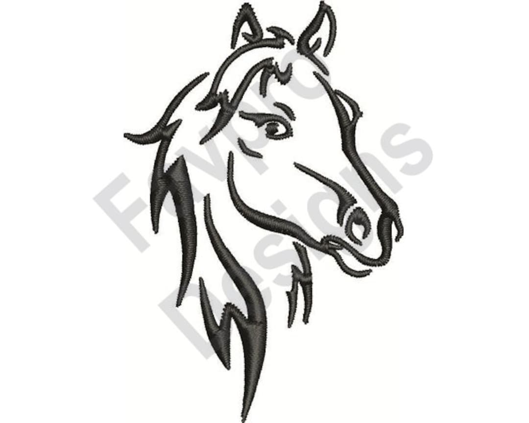 Horse Head - Machine Embroidery Design - Etsy