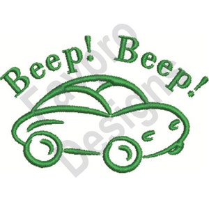 Beep Beep - Machine Embroidery Design - Etsy