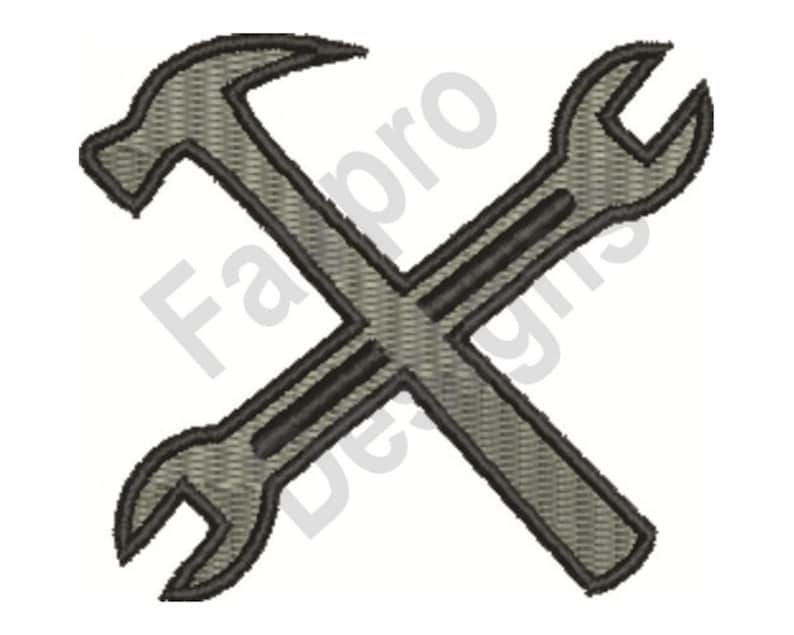 Wrench & Hammer - Machine Embroidery Design - Etsy