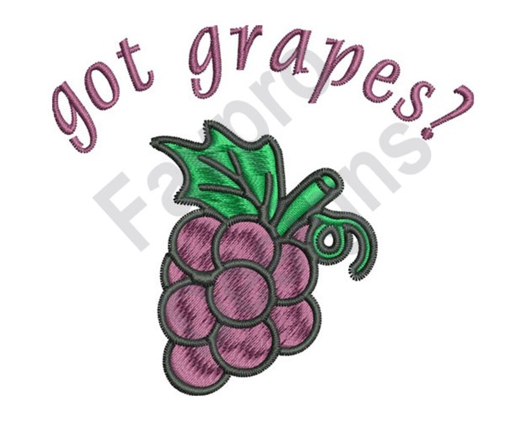 Got Grapes - Machine Embroidery Design - Etsy