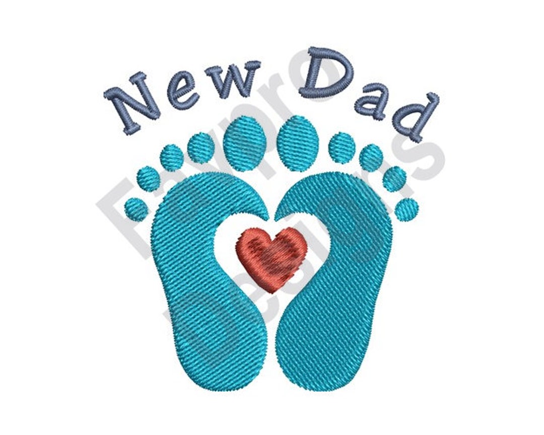 New Dad - Machine Embroidery Design - Etsy