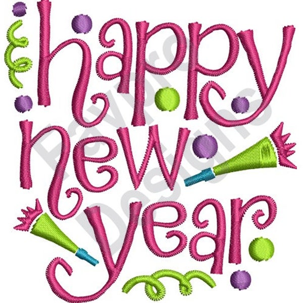 New Year Embroidery - Etsy