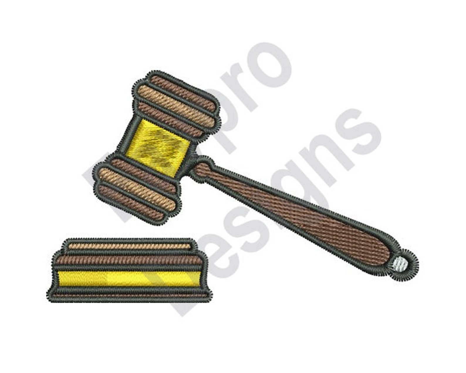 Judges Gavel - Machine Embroidery Design - Etsy