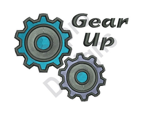 Gear up Machine Embroidery Design | Etsy