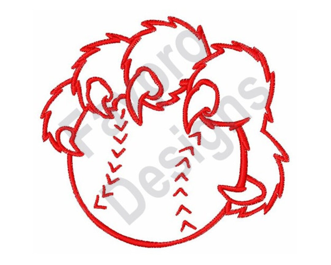 Baseball & Claws - Machine Embroidery Design - Etsy