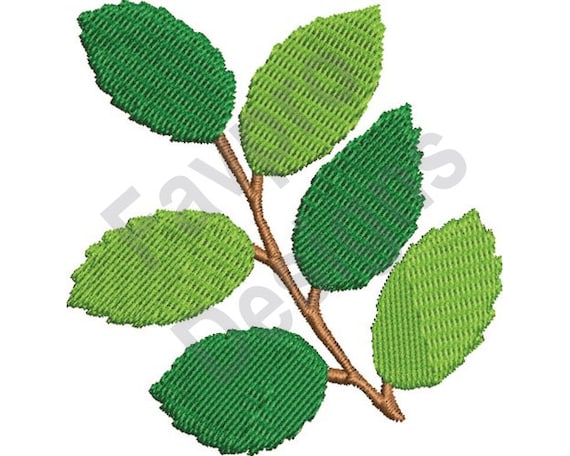 Branch and Leaves Machine Embroidery Design - Etsy