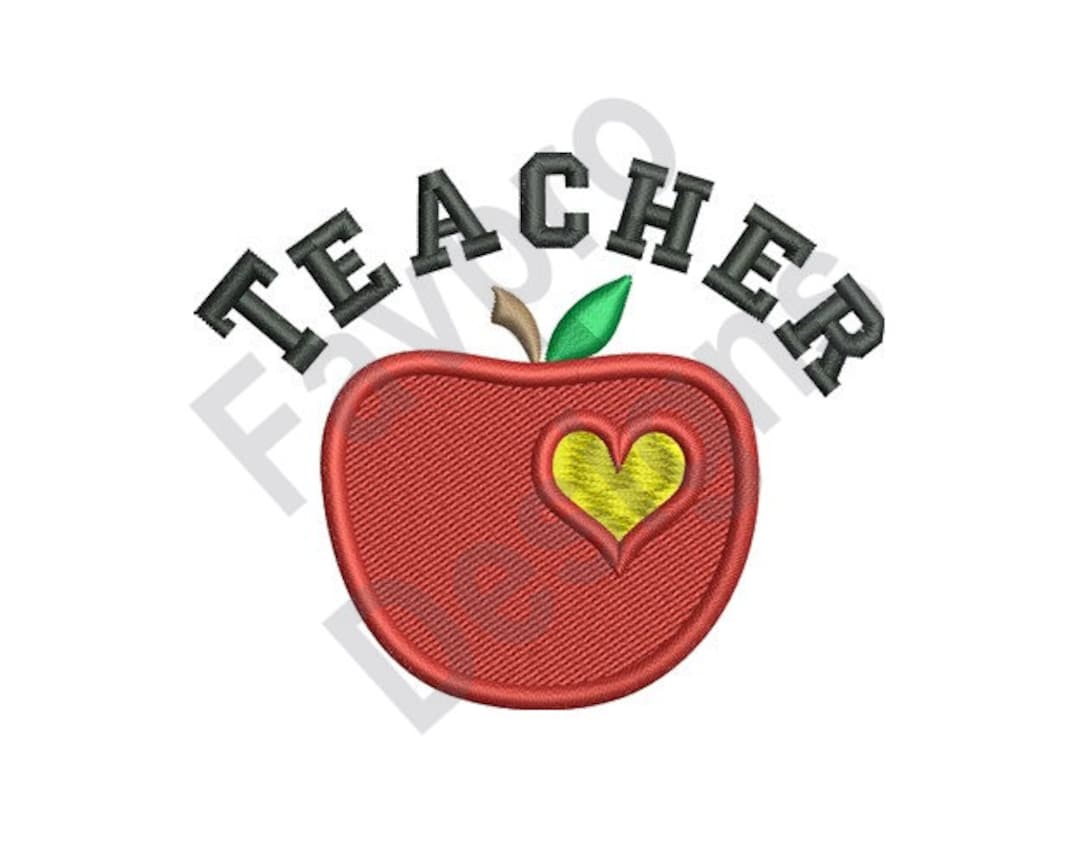 Teacher - Machine Embroidery Design - Etsy