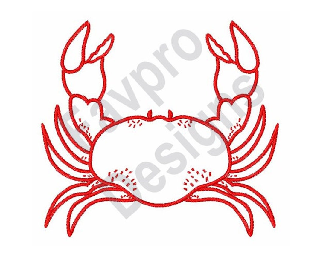 Crab Outline - Machine Embroidery Design - Etsy