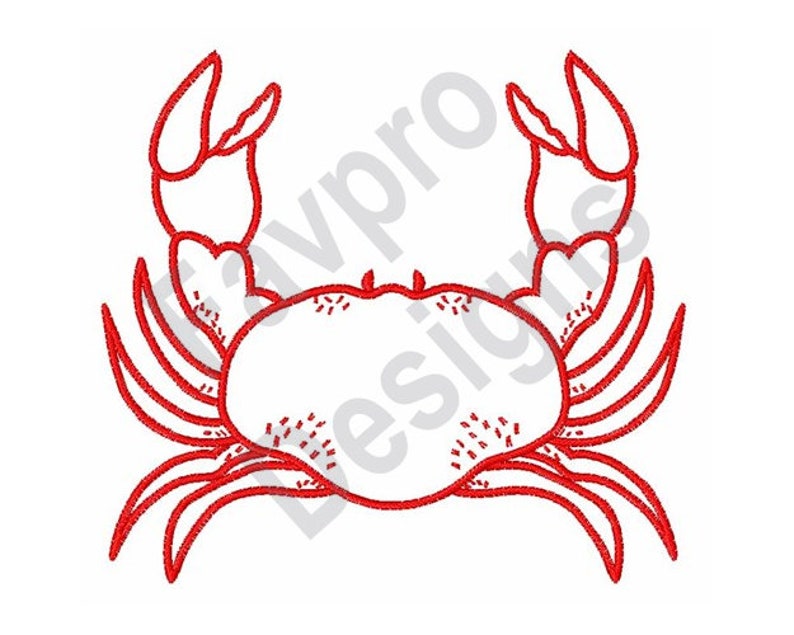 Crabe contour motif de broderie Machine - Etsy France