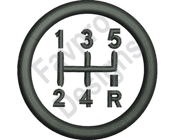 Stick Shift Machine Embroidery Design | Etsy