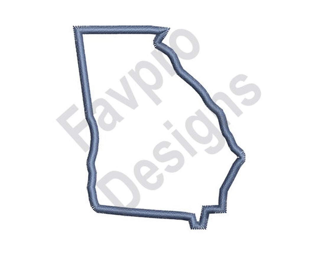 Georgia Outline - Machine Embroidery Design - Etsy
