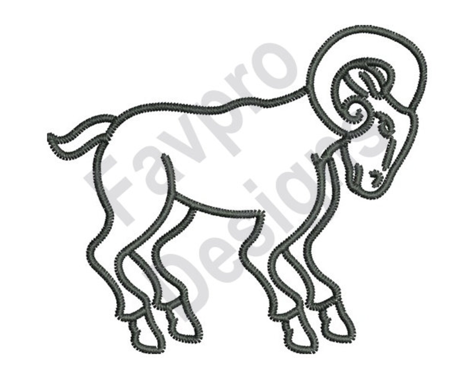 Aries Outline Machine Embroidery Design - Etsy