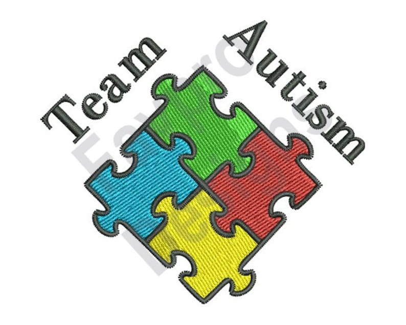 Team Autism Machine Embroidery Design | Etsy