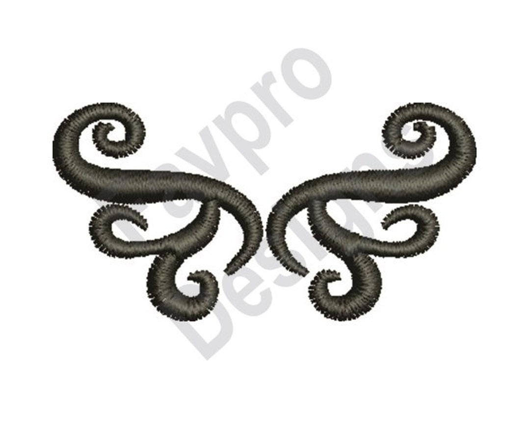Swirl Decor - Machine Embroidery Design - Etsy