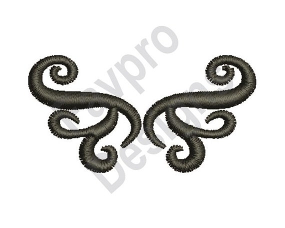 Swirl Decor Machine Embroidery Design | Etsy