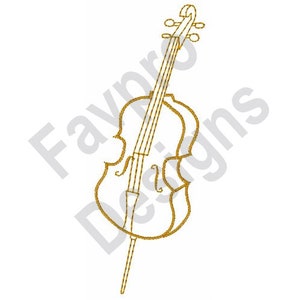 Cello Outline - Machine Embroidery Design - Etsy