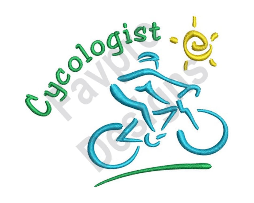 Cycologist - Machine Embroidery Design - Etsy