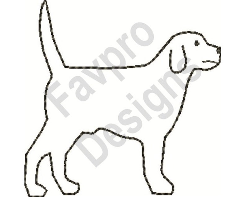 Dog Outline Machine Embroidery Design - Etsy