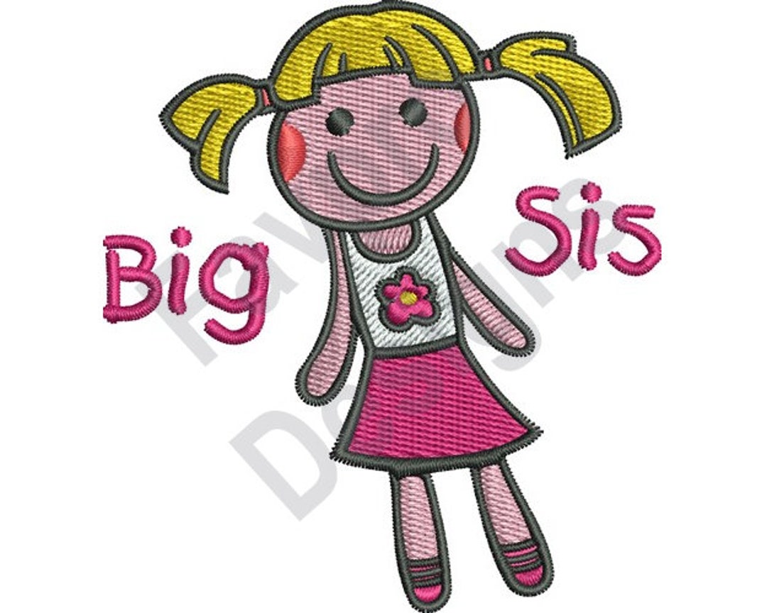 Big Sis - Machine Embroidery Design - Etsy