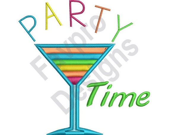 Party Time Machine Embroidery Design - Etsy