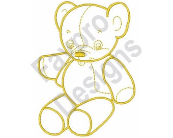 Standing Bear Machine Embroidery Design, Bear Outline Embroidery ...