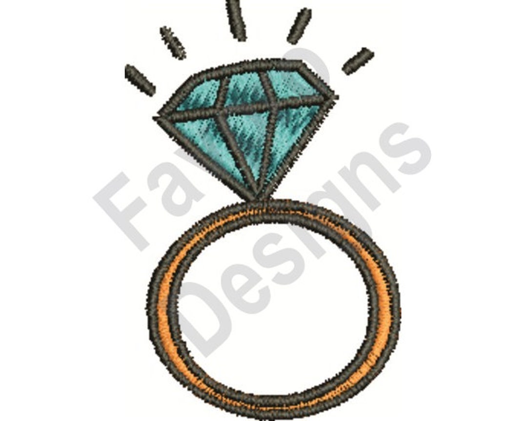 Diamond Ring - Machine Embroidery Design - Etsy