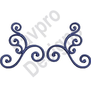 Embellishment Scroll - Machine Embroidery Design - Etsy