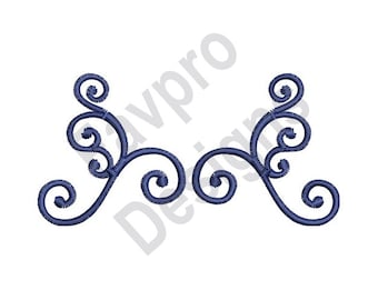 Squiggly Scroll Decoration Machine Embroidery Design - Etsy