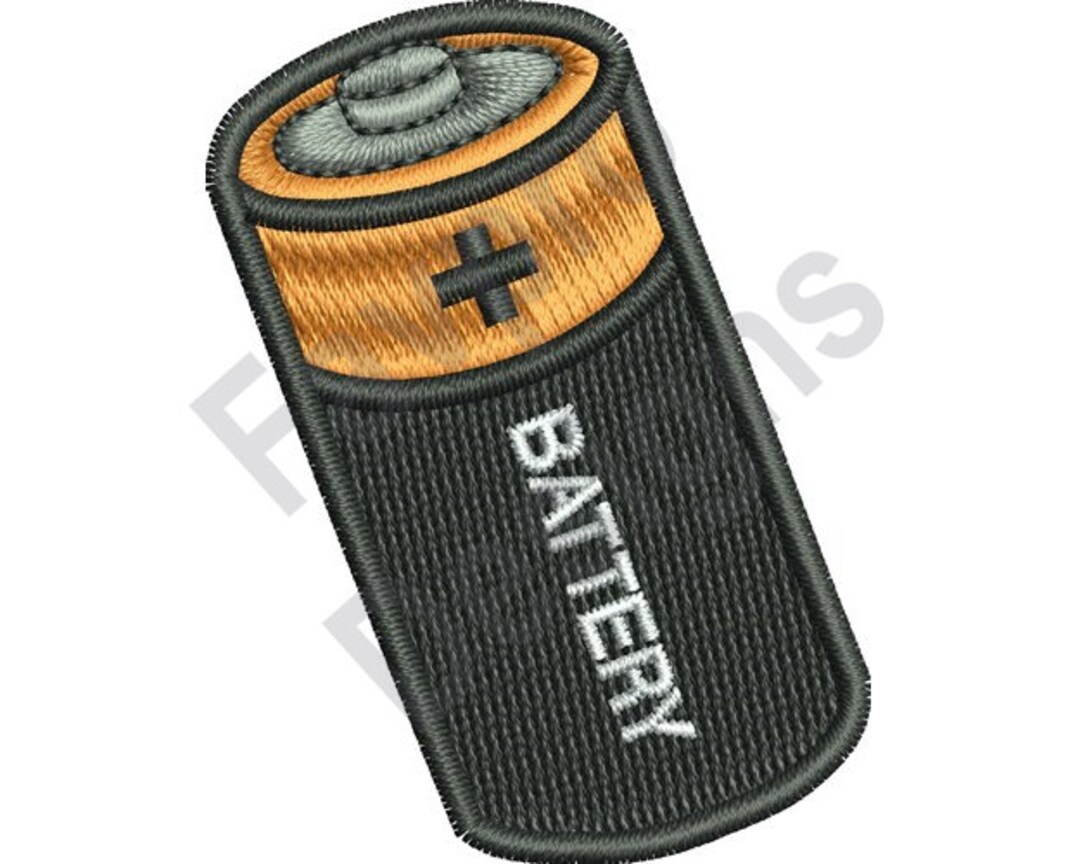 Battery - Machine Embroidery Design - Etsy